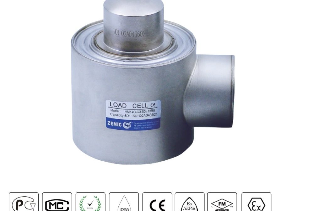 HM14C nickel plated alloy steel compression load cell (10t-50t ...
